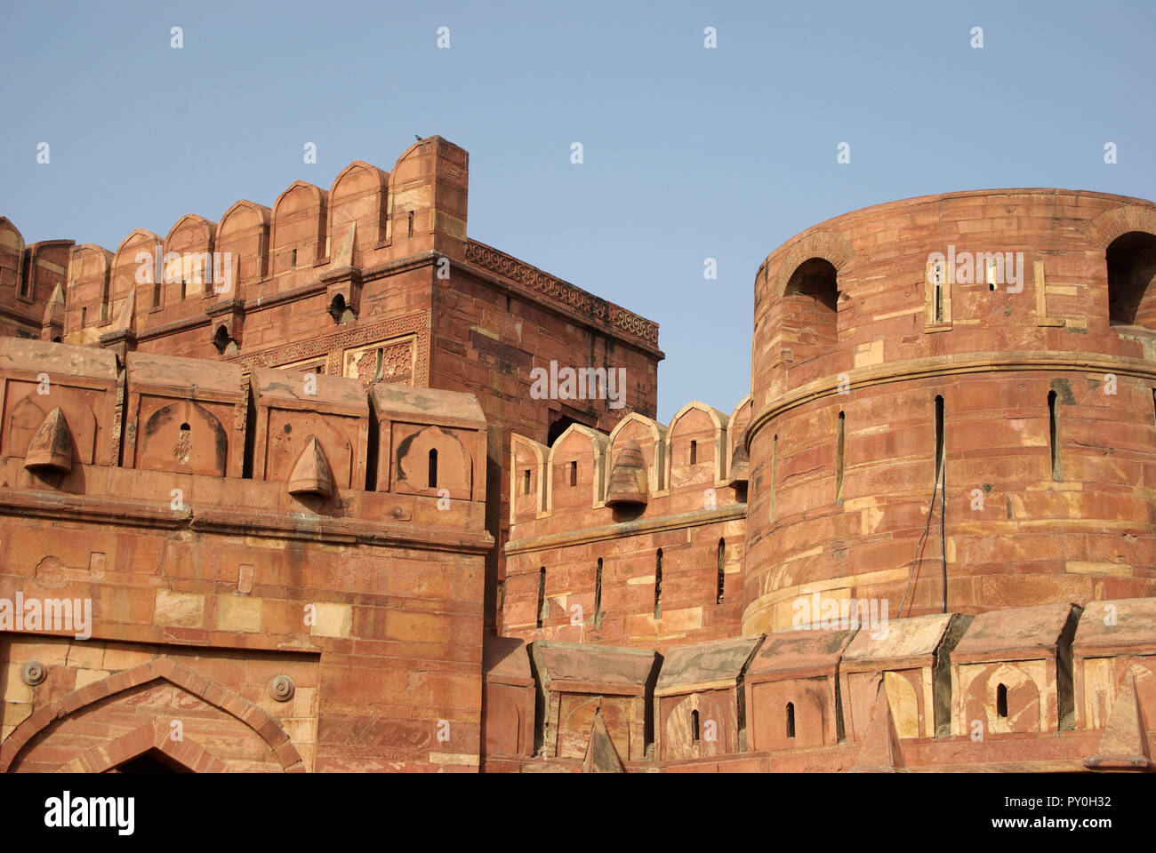 Agra, Uttar Pradesh, India. The Red Fort Unesco World Heritage Stock ...