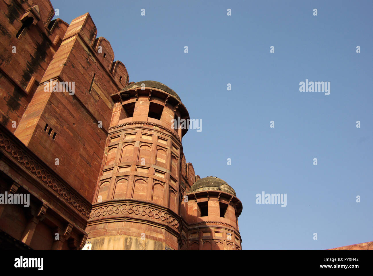 Agra, Uttar Pradesh, India. The Red Fort Unesco World Heritage Stock ...