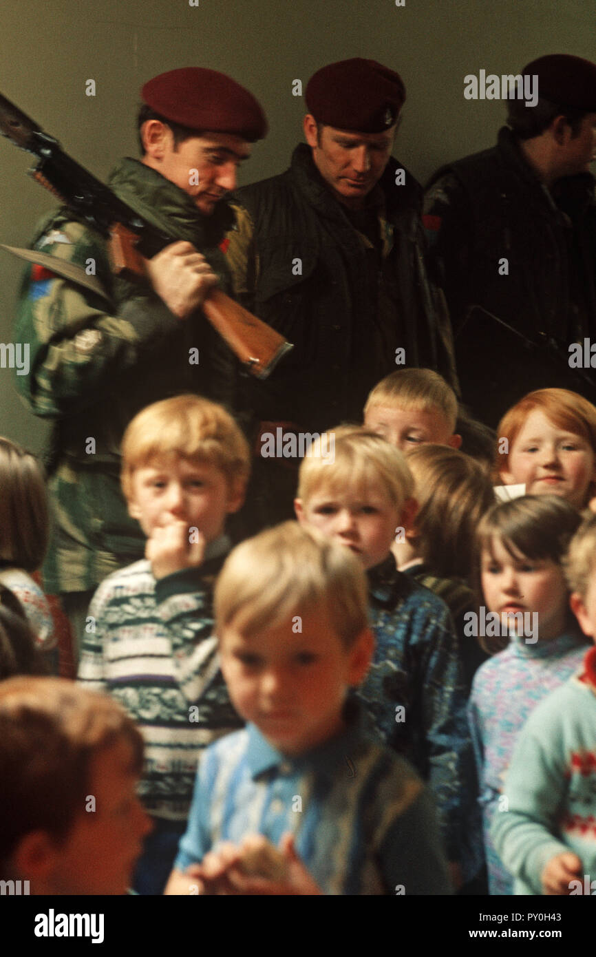 Belfast, 1972. Black Mountain Primary School used as a British Army ...