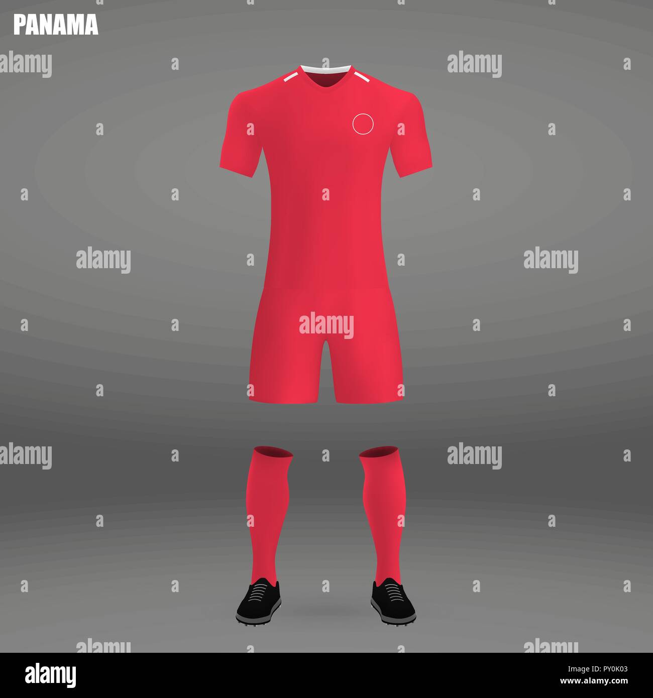 football kit of Panama 2018, t-shirt template for soccer jersey. Vector ...