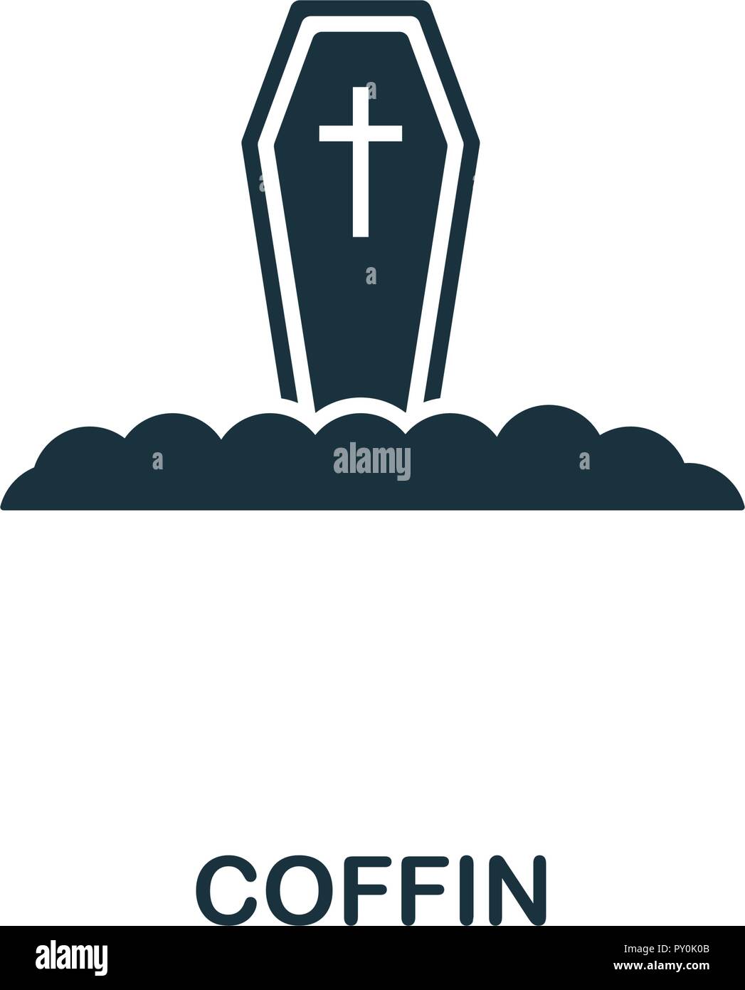 Coffin icon. Premium style design from halloween collection. UX and UI ...