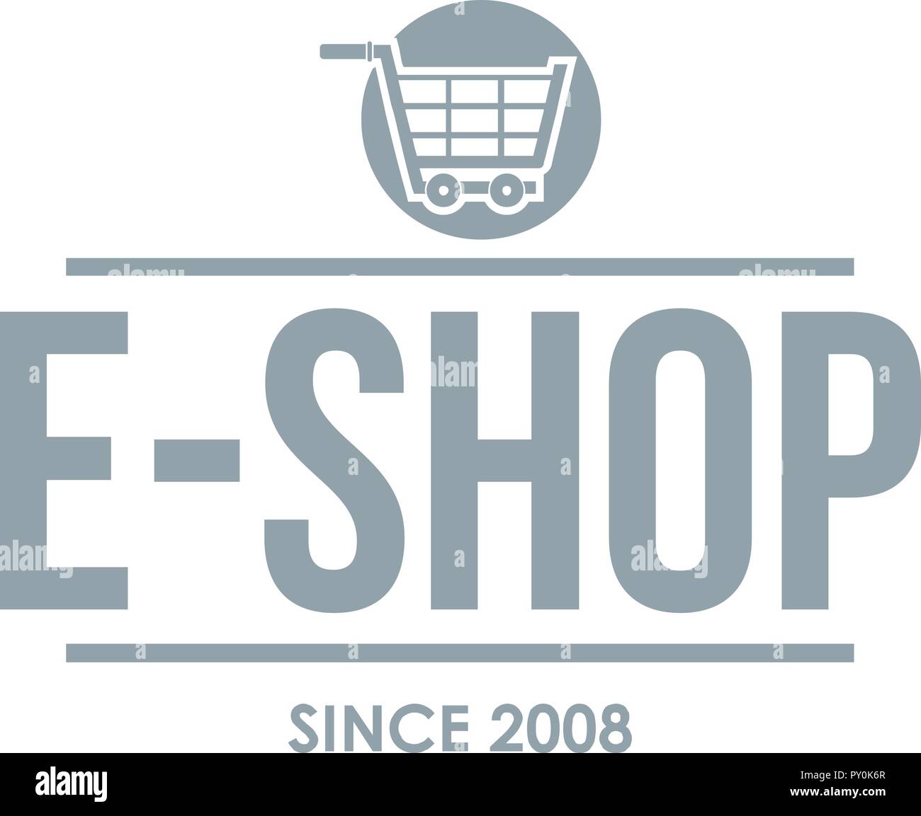 E shop logo, simple gray style Stock Vector Image & Art - Alamy