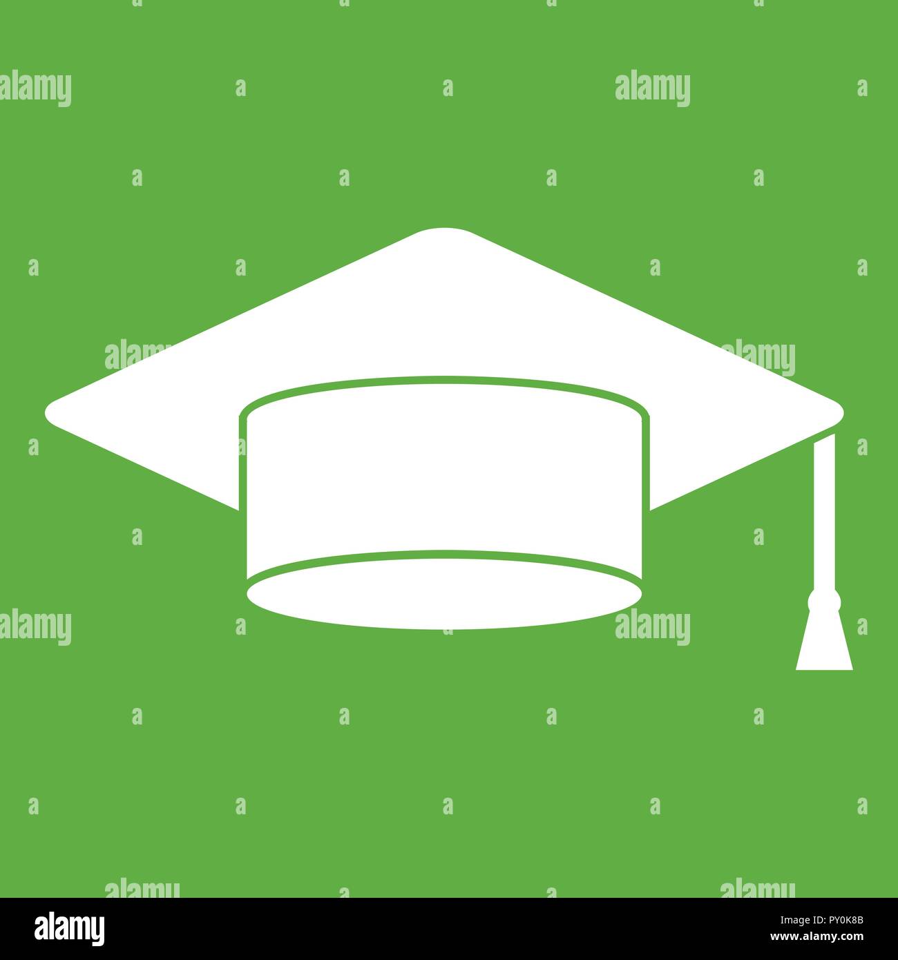 Cap student icon green Stock Vector Image & Art - Alamy