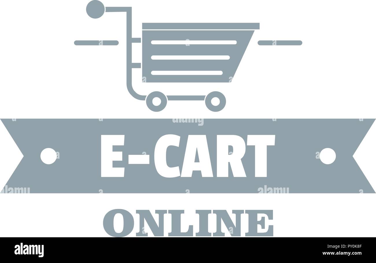 E cart logo, simple gray style Stock Vector Image & Art - Alamy