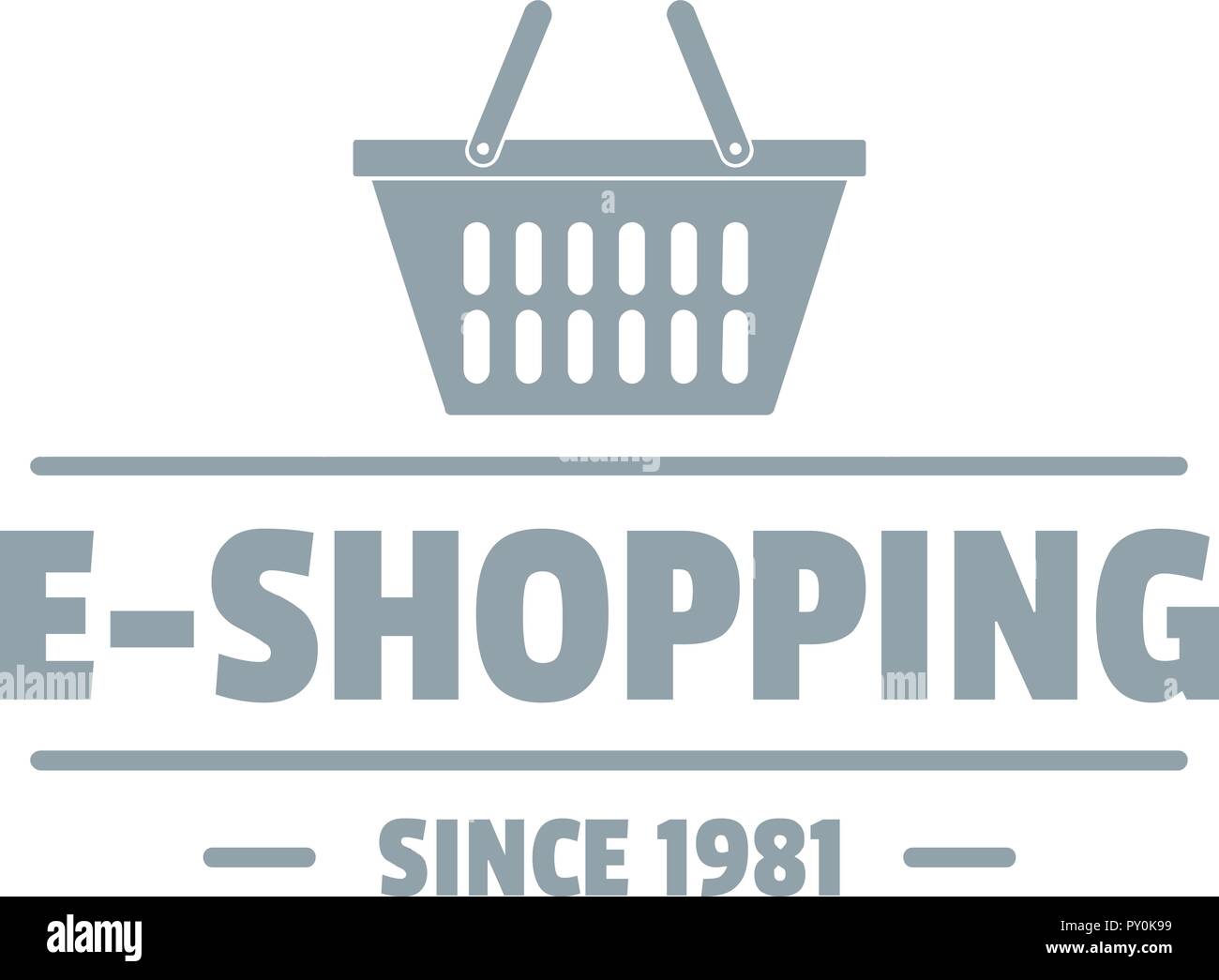 E shipping logo, simple gray style Stock Vector Image & Art - Alamy