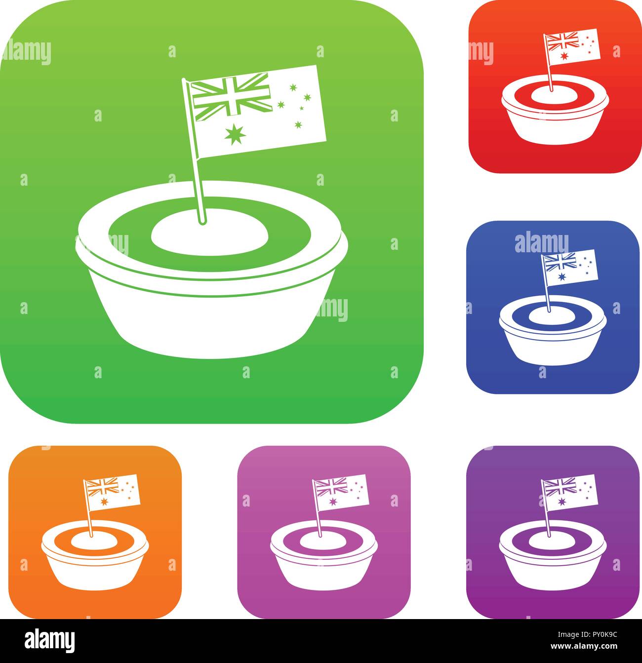 Little flag set color collection Stock Vector Image & Art - Alamy