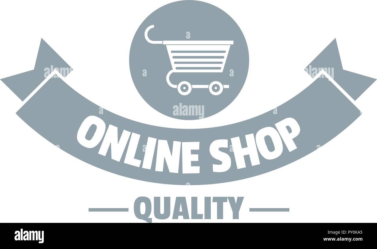 Quality shop logo, simple gray style Stock Vector Image & Art - Alamy