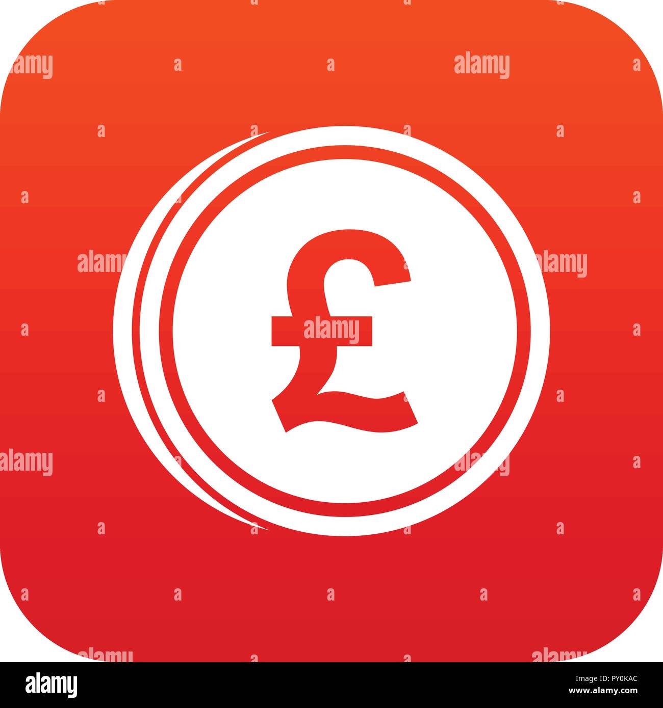 Coins of pound icon digital red Stock Vector Image & Art - Alamy