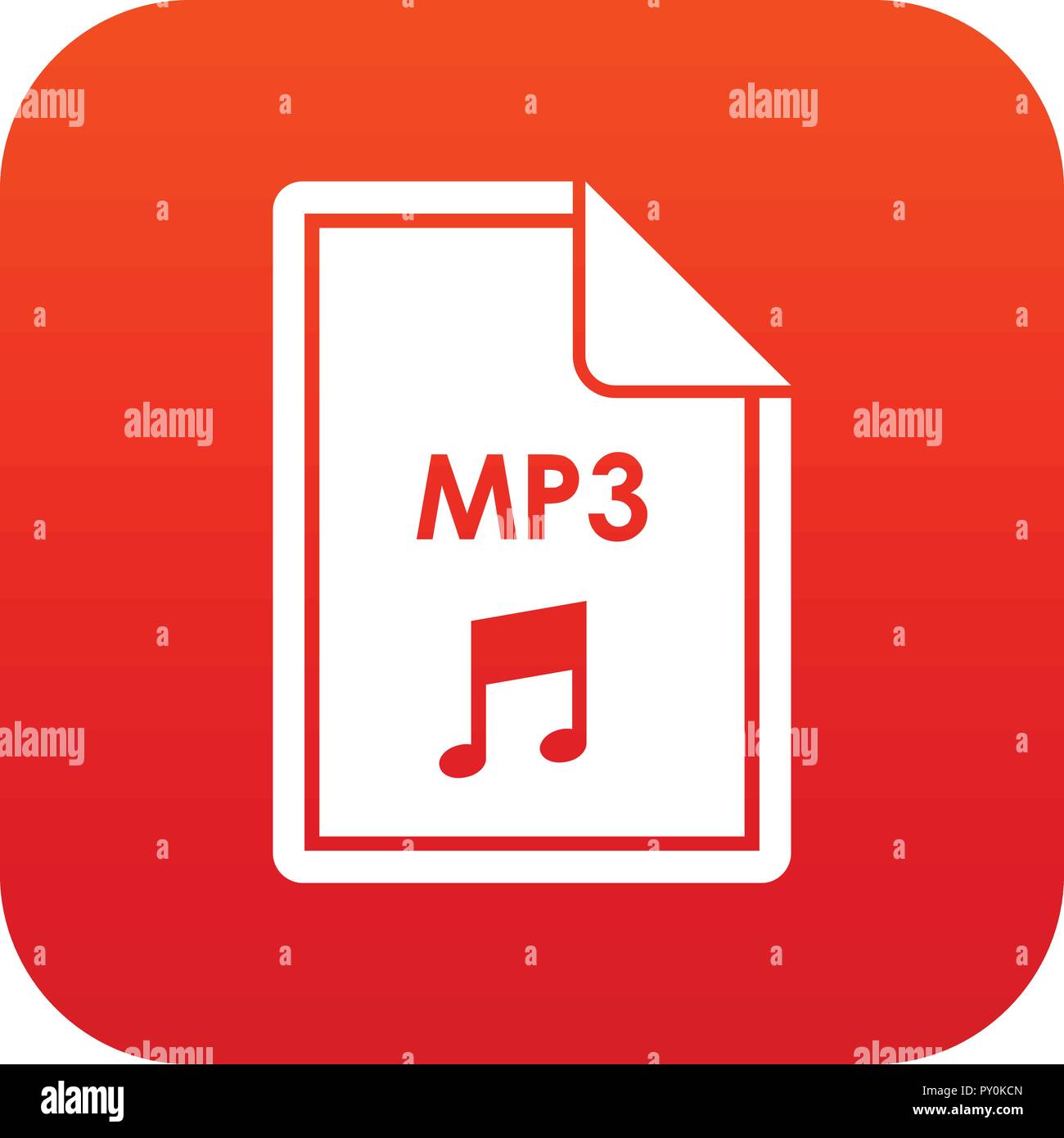 File MP3 icon digital red Stock Vector Image & Art - Alamy