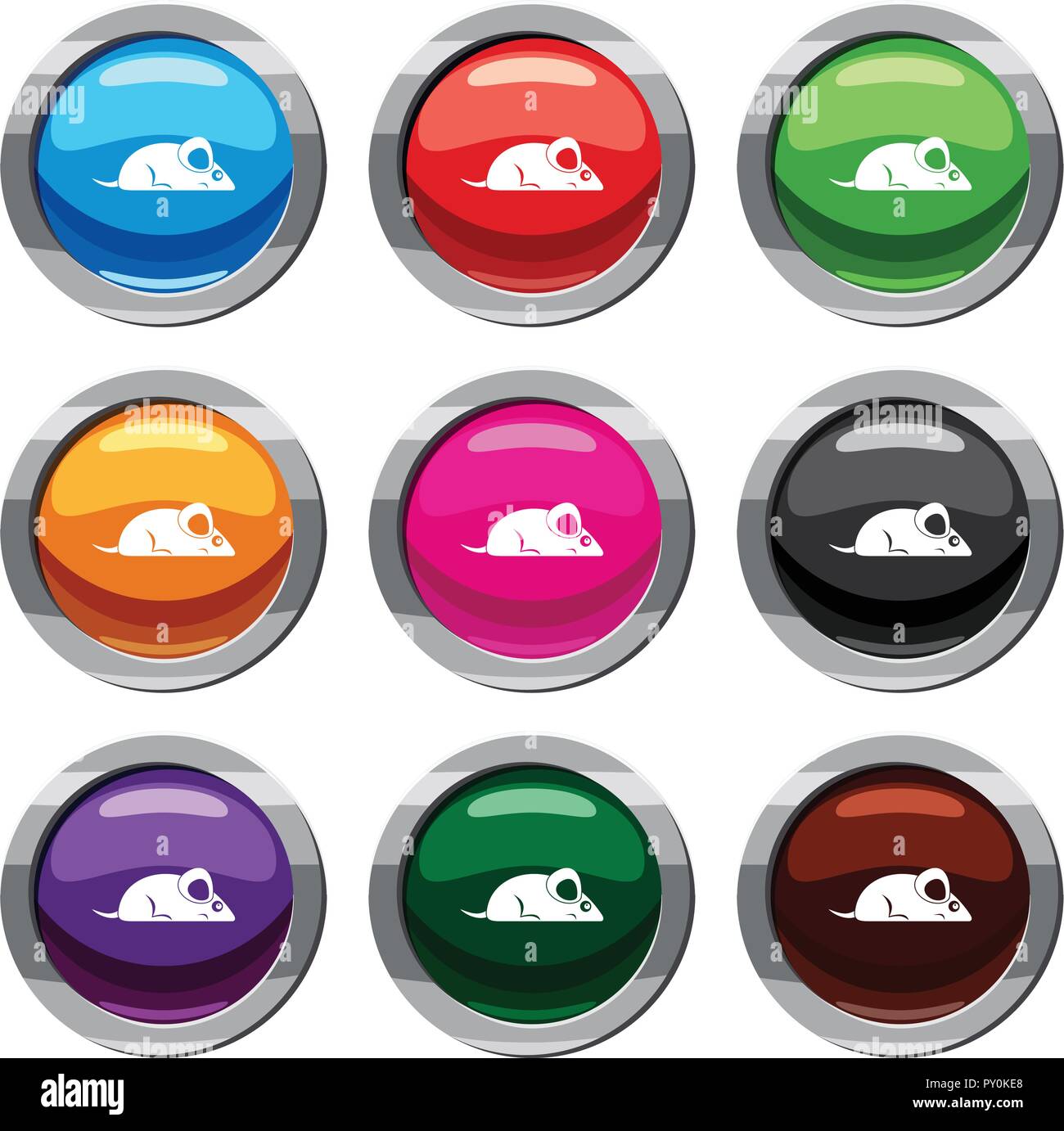 Pet mouse set 9 collection Stock Vector Image & Art - Alamy