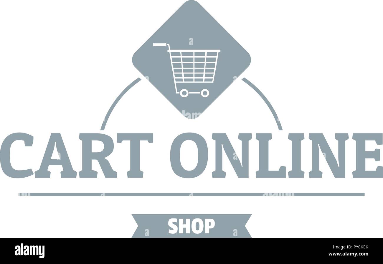 Cart online logo, simple gray style Stock Vector Image & Art - Alamy