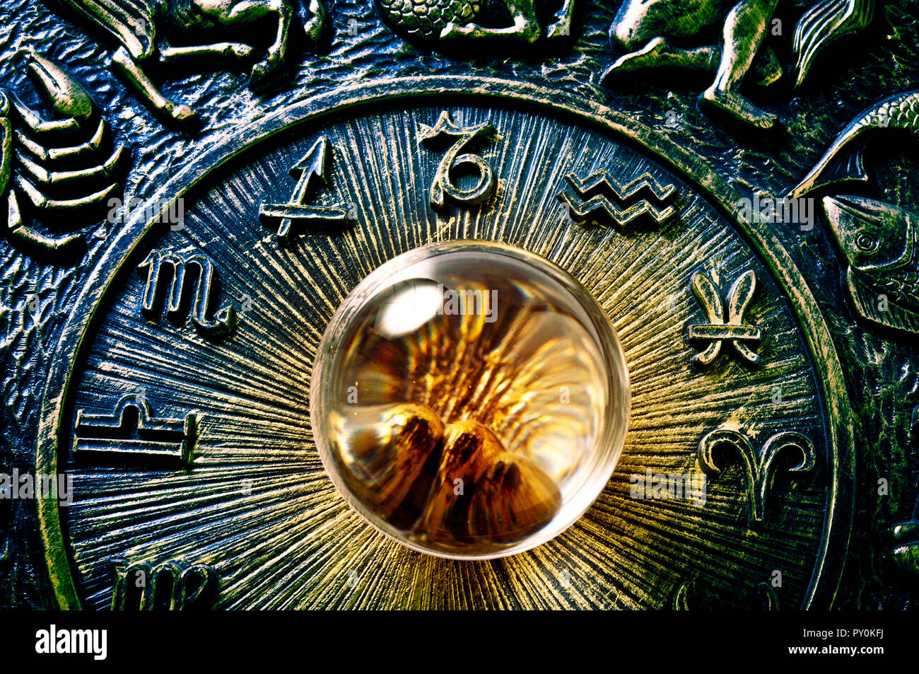 magic sphere and astrology Stock Photo - Alamy