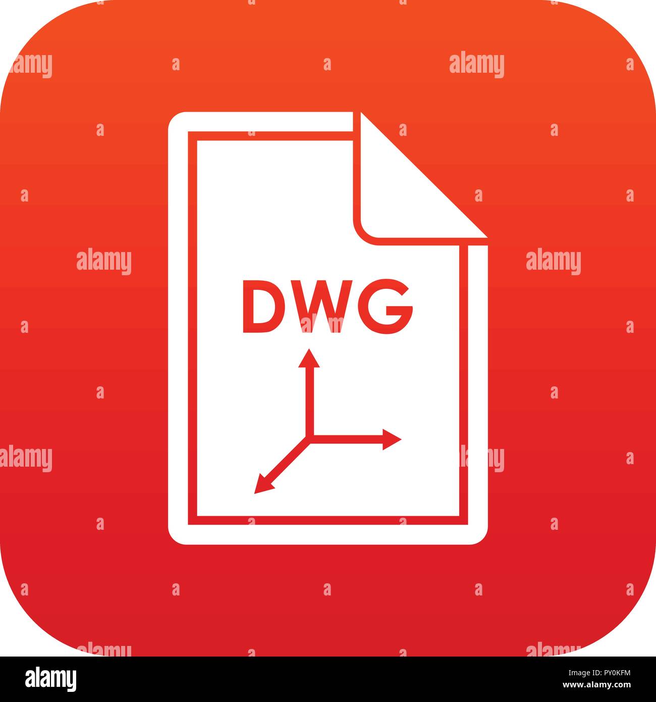 File DWG icon digital red Stock Vector Image & Art - Alamy