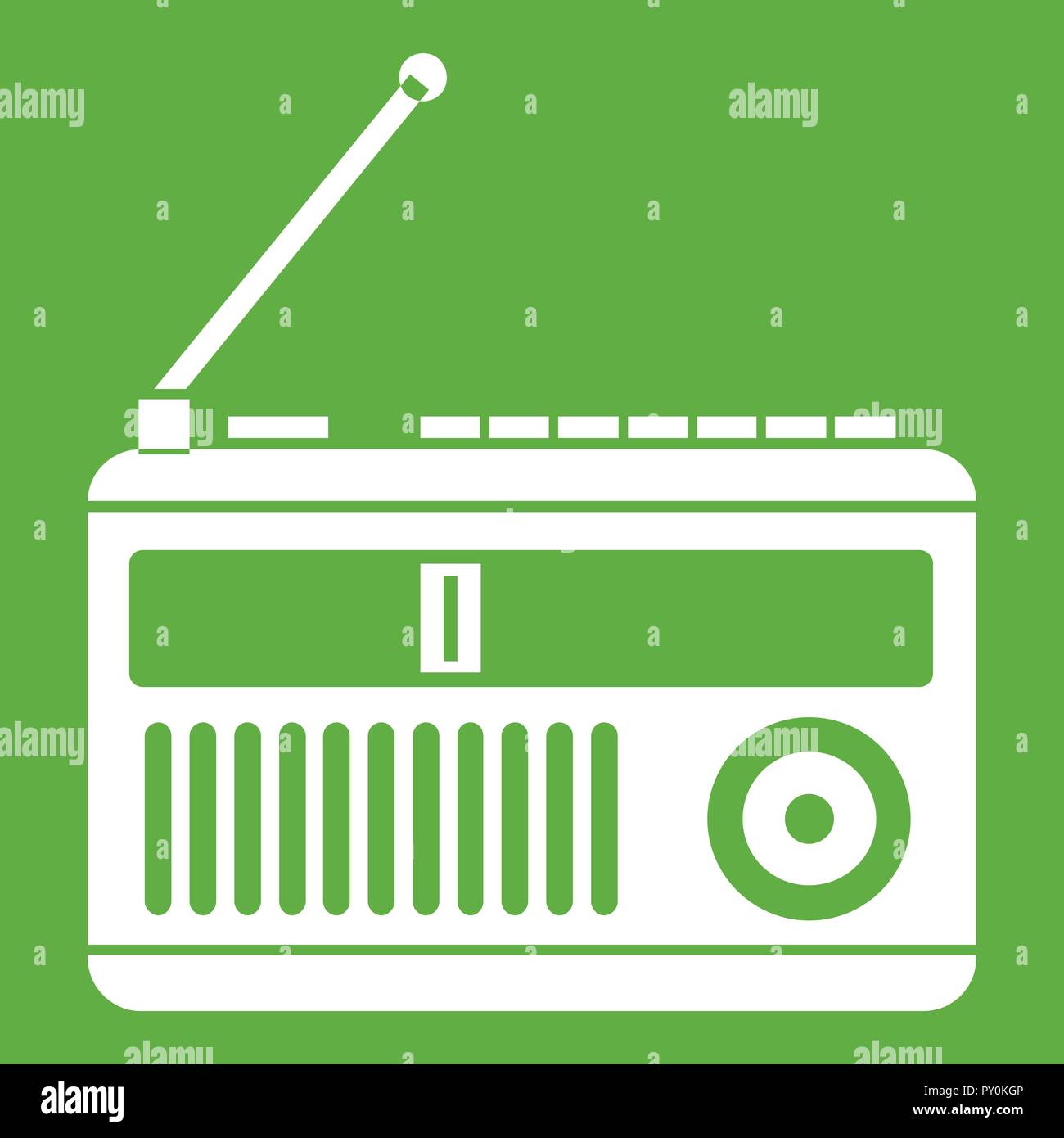 Retro radio icon green Stock Vector Image & Art - Alamy