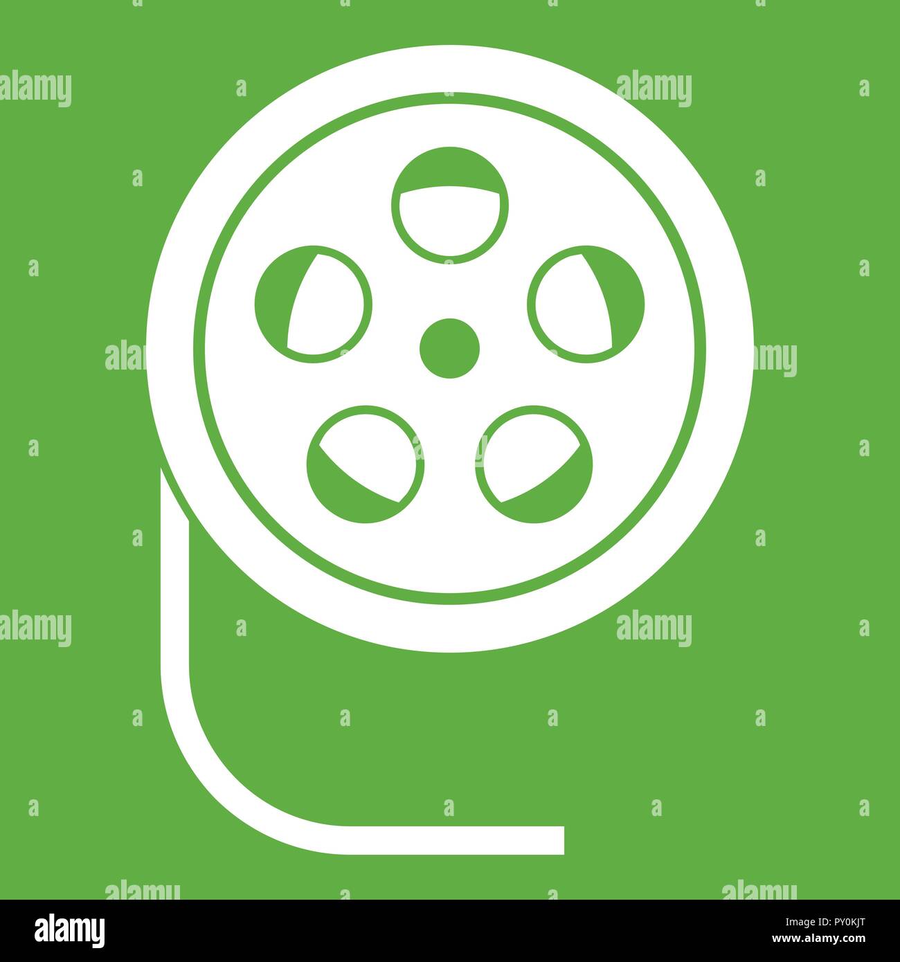 Reel with film icon green Stock Vector Image & Art - Alamy