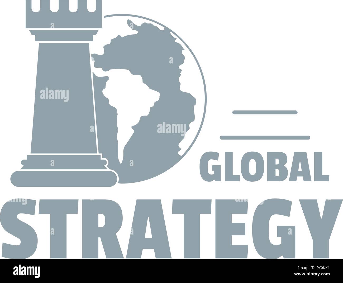 Global strategy logo, simple gray style Stock Vector Image & Art - Alamy