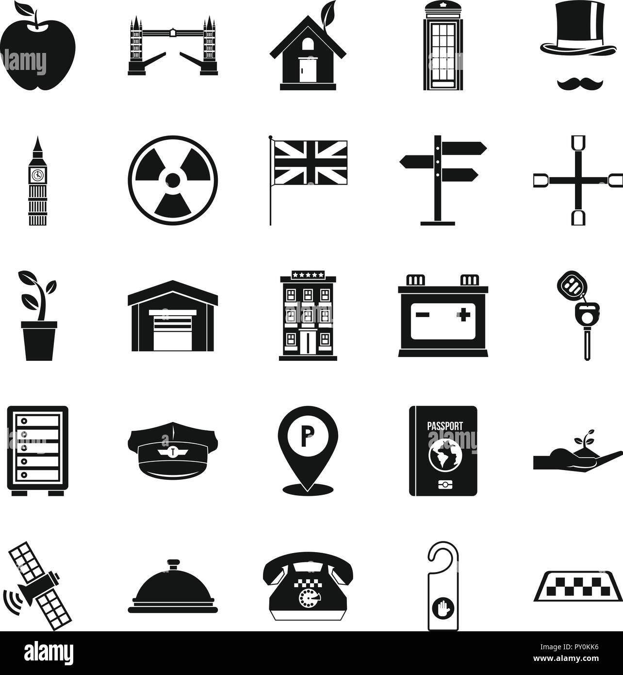 Cab icons set, simple style Stock Vector Image & Art - Alamy