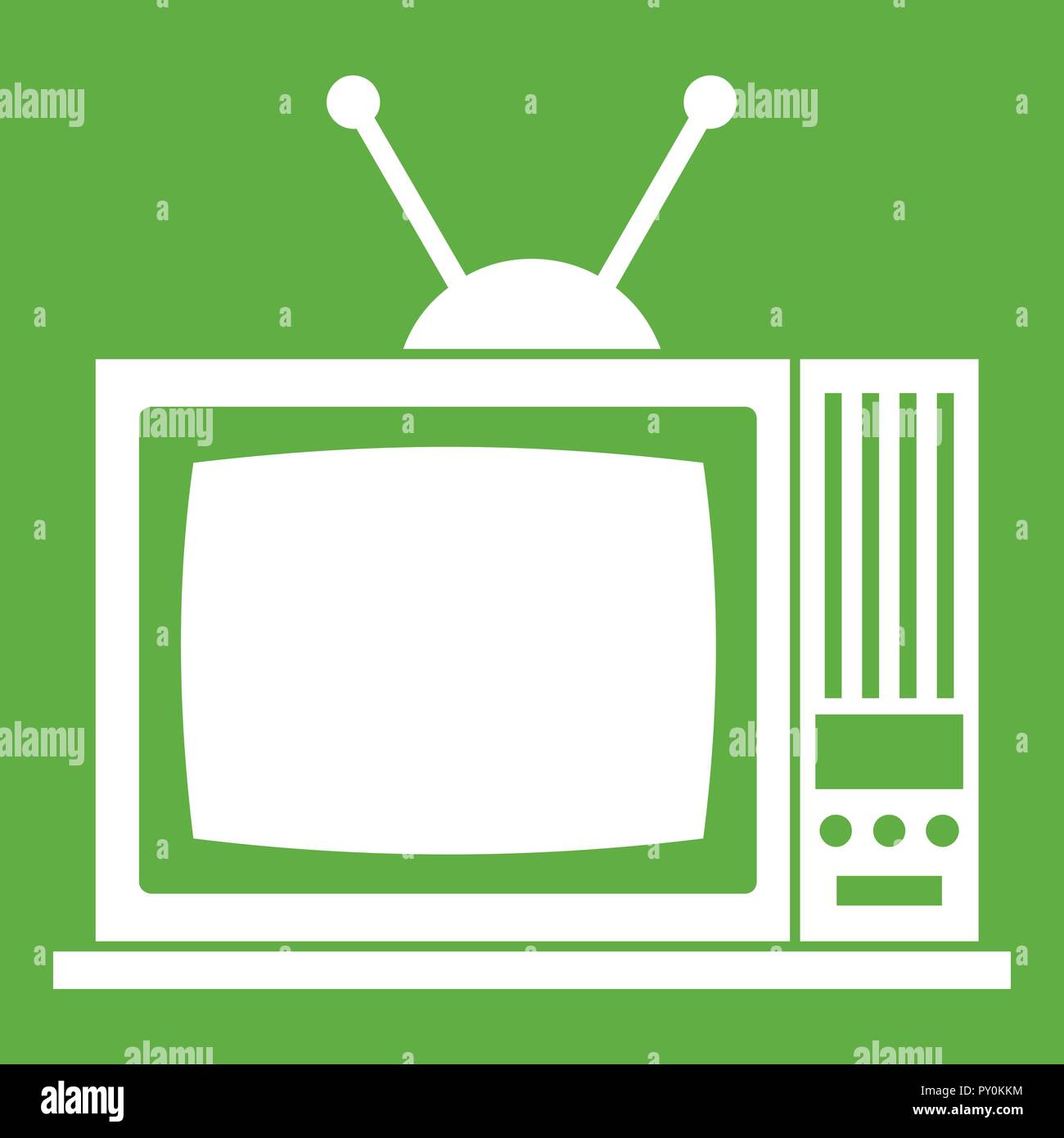 Retro TV icon green Stock Vector Image & Art - Alamy