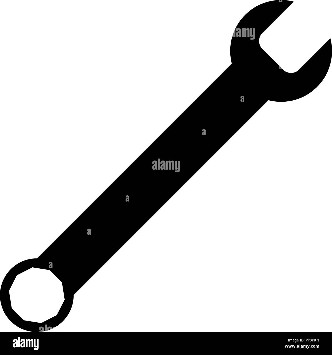 Spanner icon. Service tool on white background Stock Vector Image & Art ...