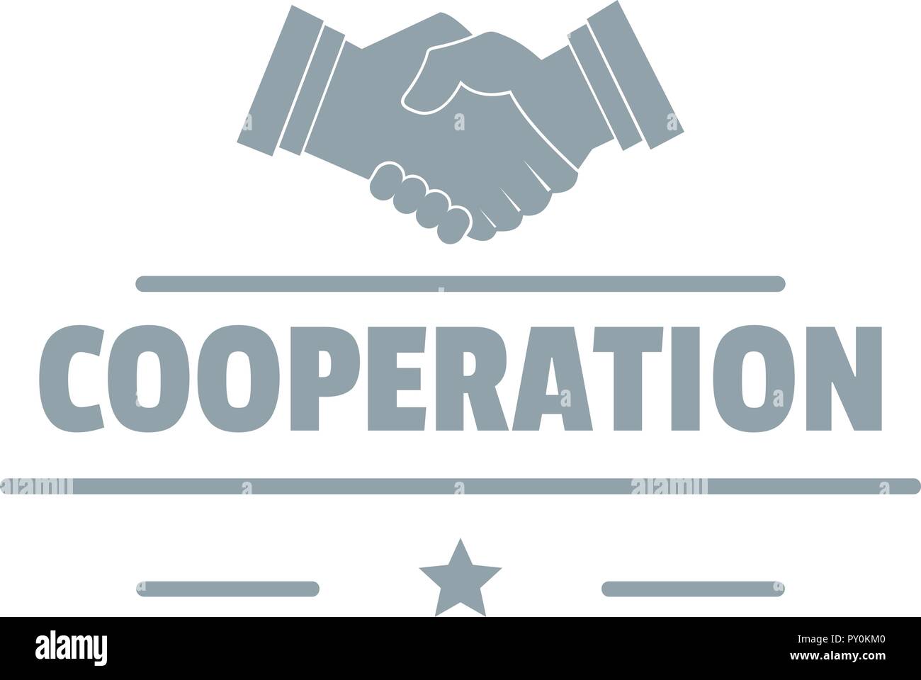 Cooperation logo, simple gray style Stock Vector Image & Art - Alamy
