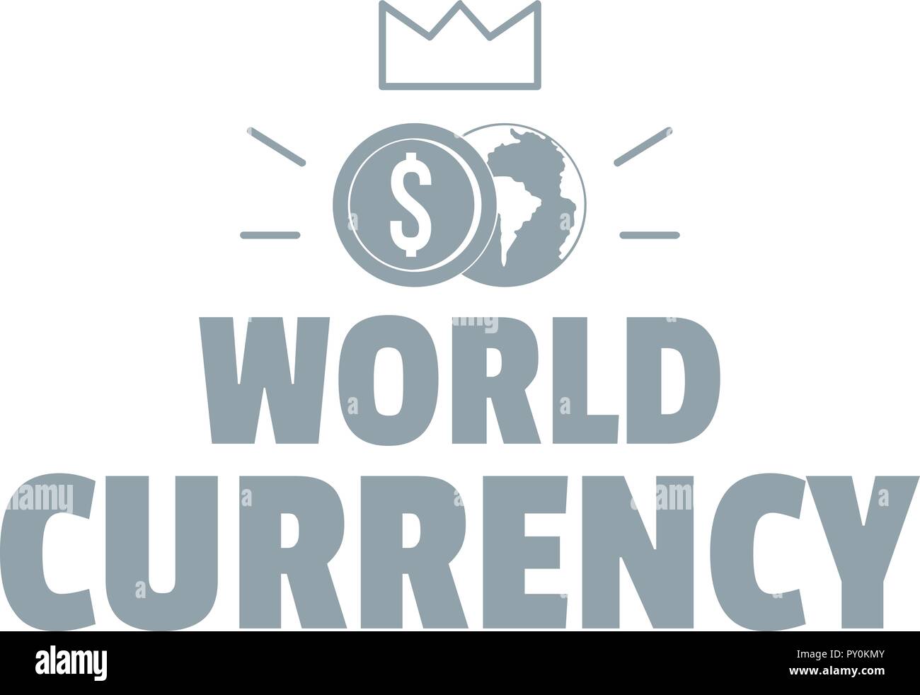 World currency logo, simple gray style Stock Vector Image & Art - Alamy