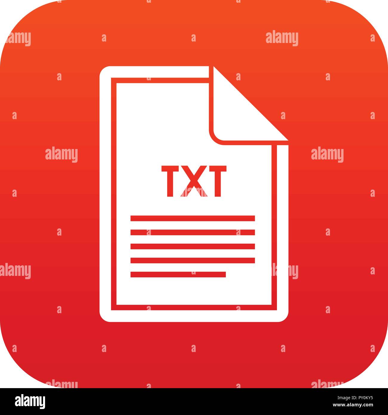 File TXT icon digital red Stock Vector Image & Art - Alamy