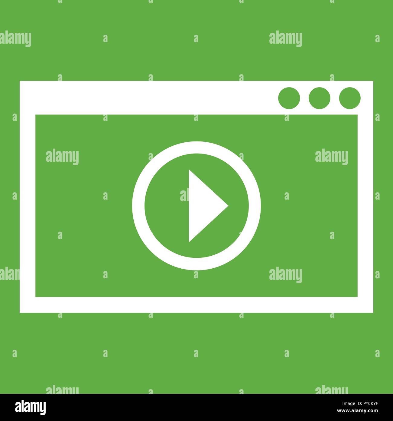 Program for video playback icon green Stock Vector Image & Art - Alamy