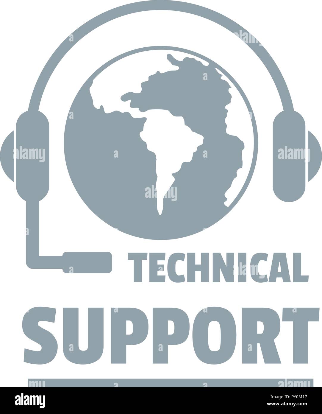 Technical support logo, simple gray style Stock Vector Image & Art - Alamy
