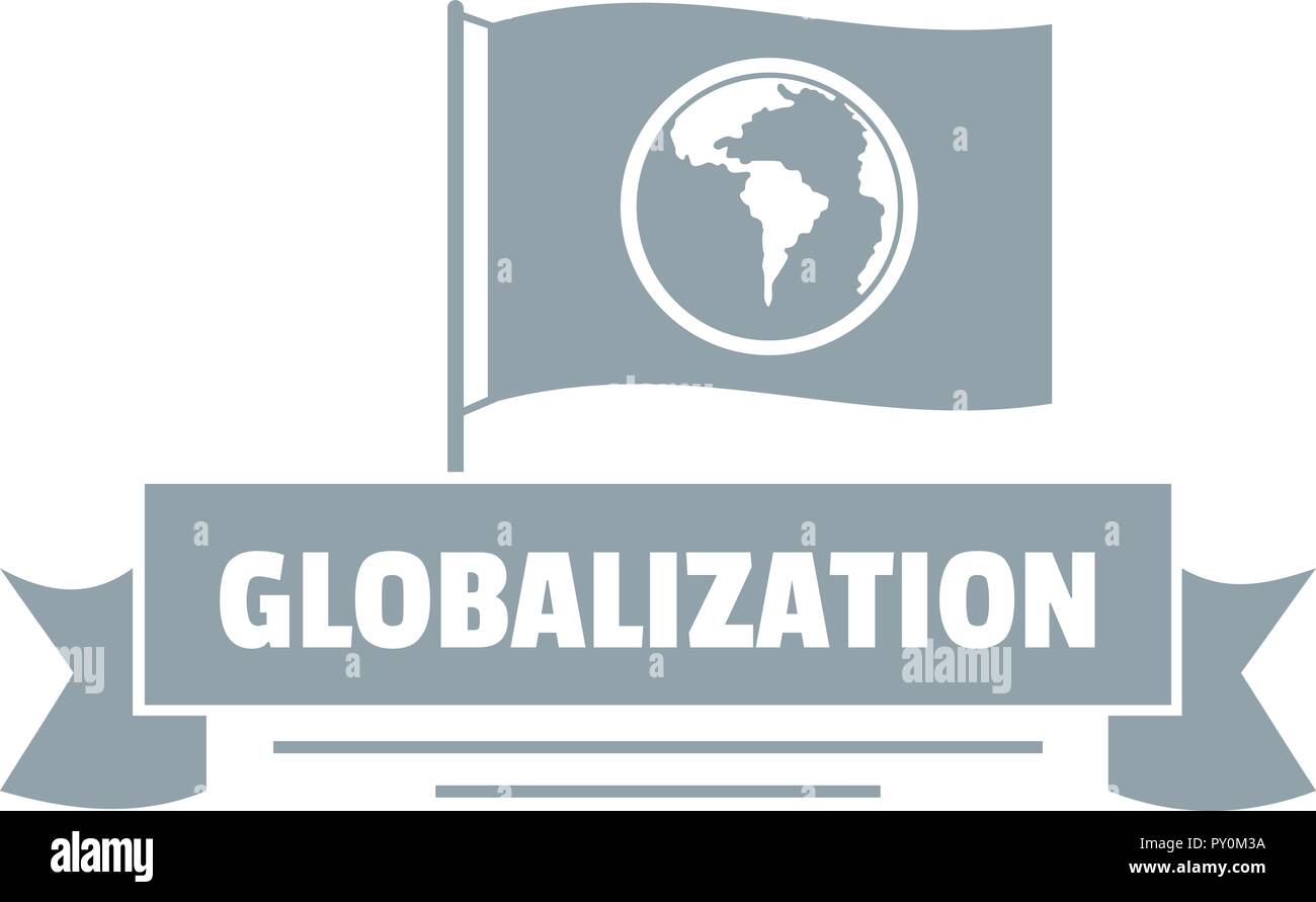 Globalization business logo, simple gray style Stock Vector Image & Art ...