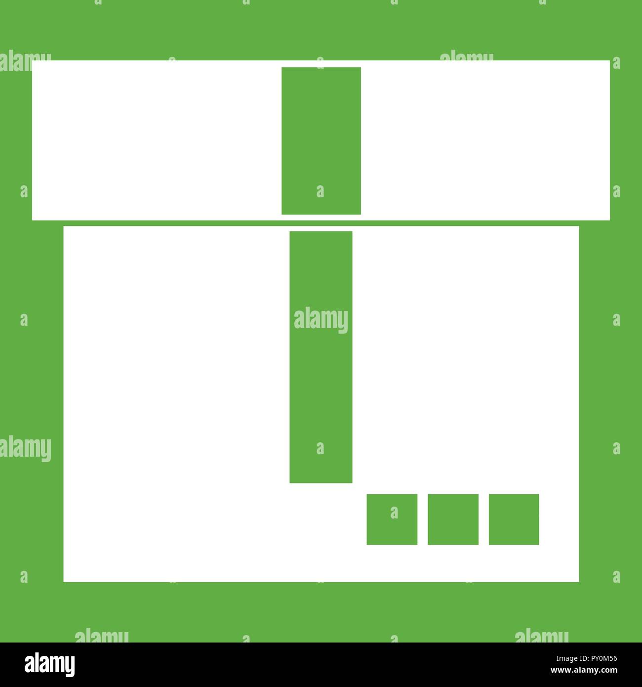 Box icon green Stock Vector Image & Art - Alamy