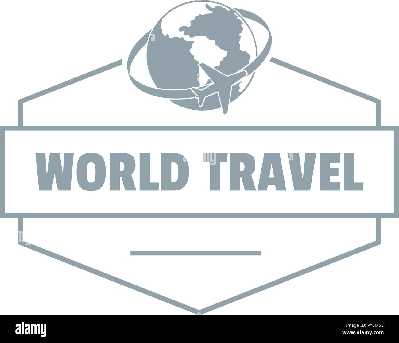 World travel logo, simple gray style Stock Vector Image & Art - Alamy