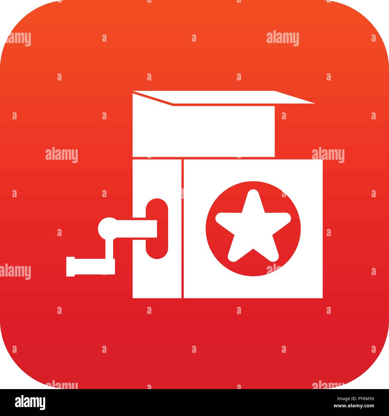 Music box icon digital red Stock Vector Image & Art - Alamy