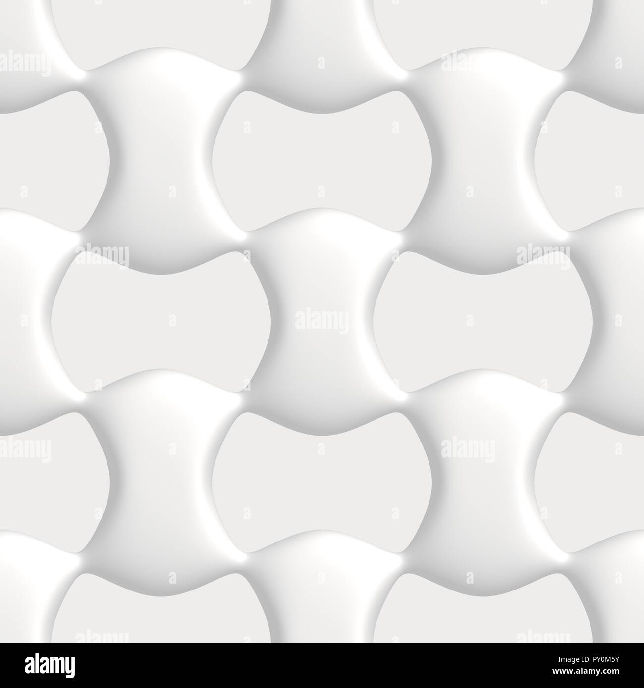 3D effect seamless background, white wallpaper decoration pattern Stock ...
