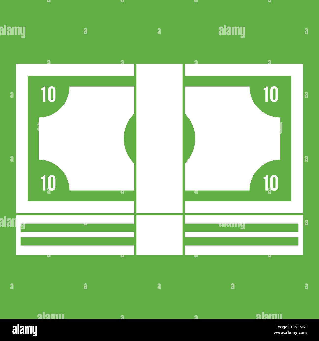 Bundle of money icon green Stock Vector Image & Art - Alamy