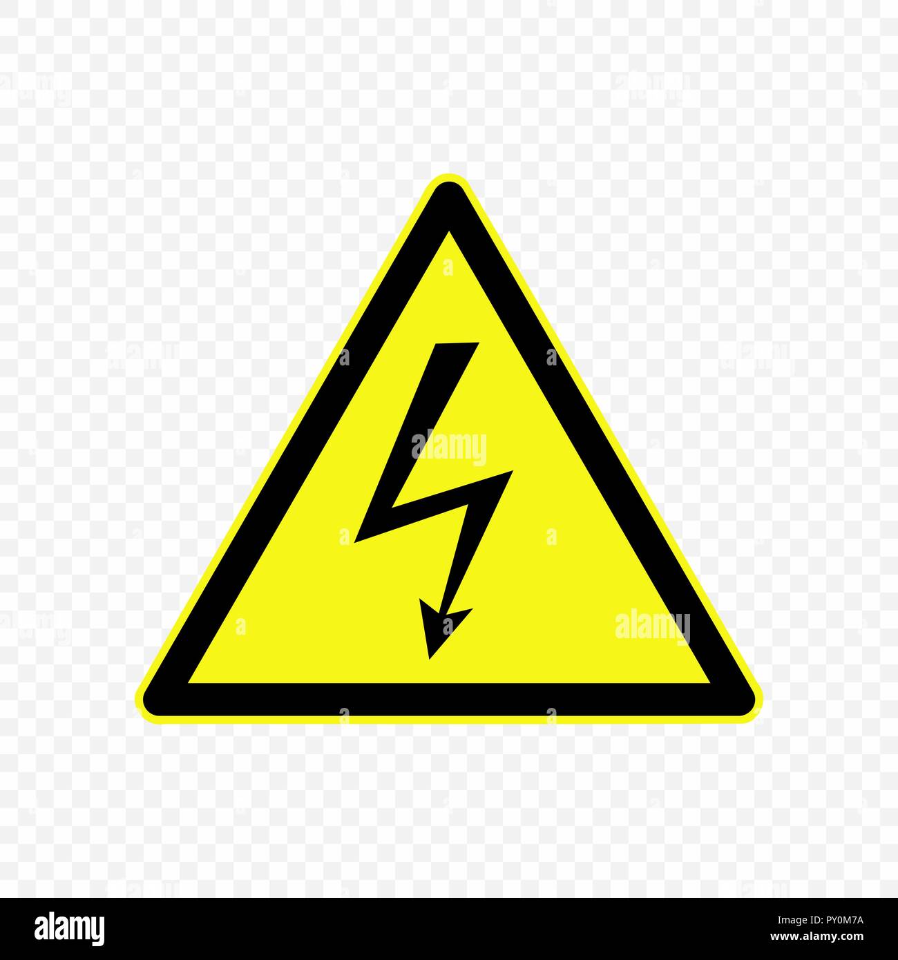 high voltage Warning sign. Hazard symbols. . Template for your design ...