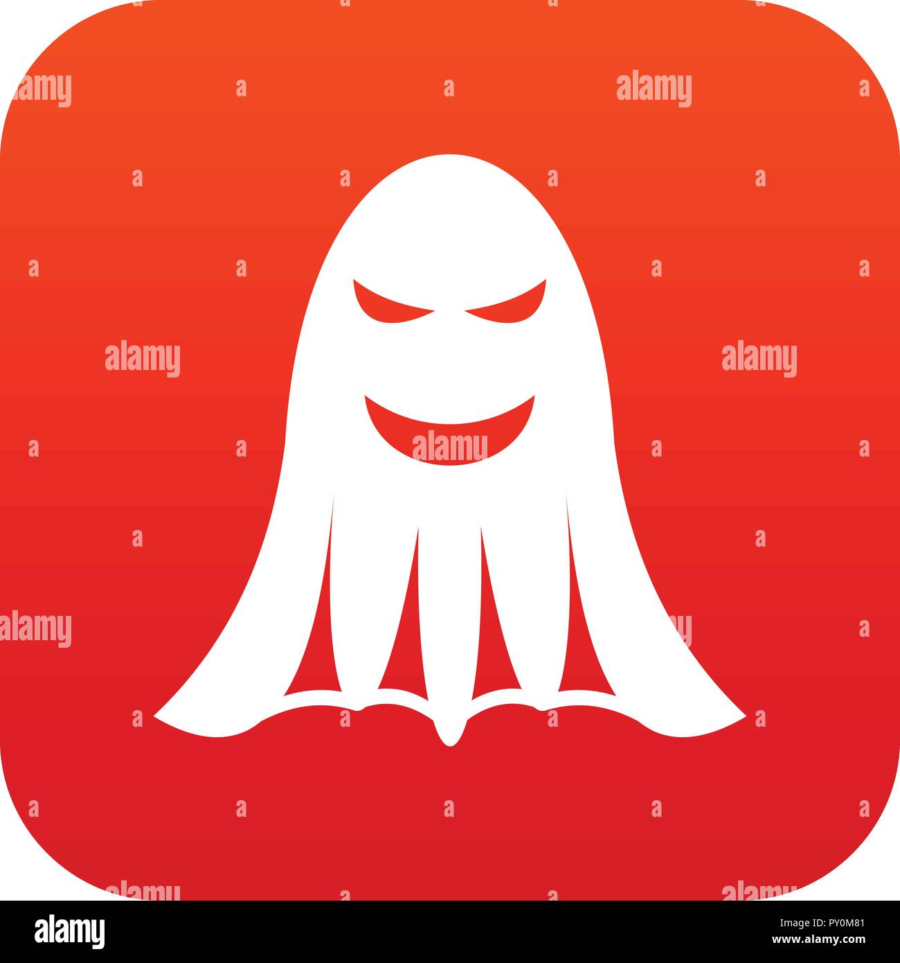 Ghost icon digital red Stock Vector Image & Art - Alamy