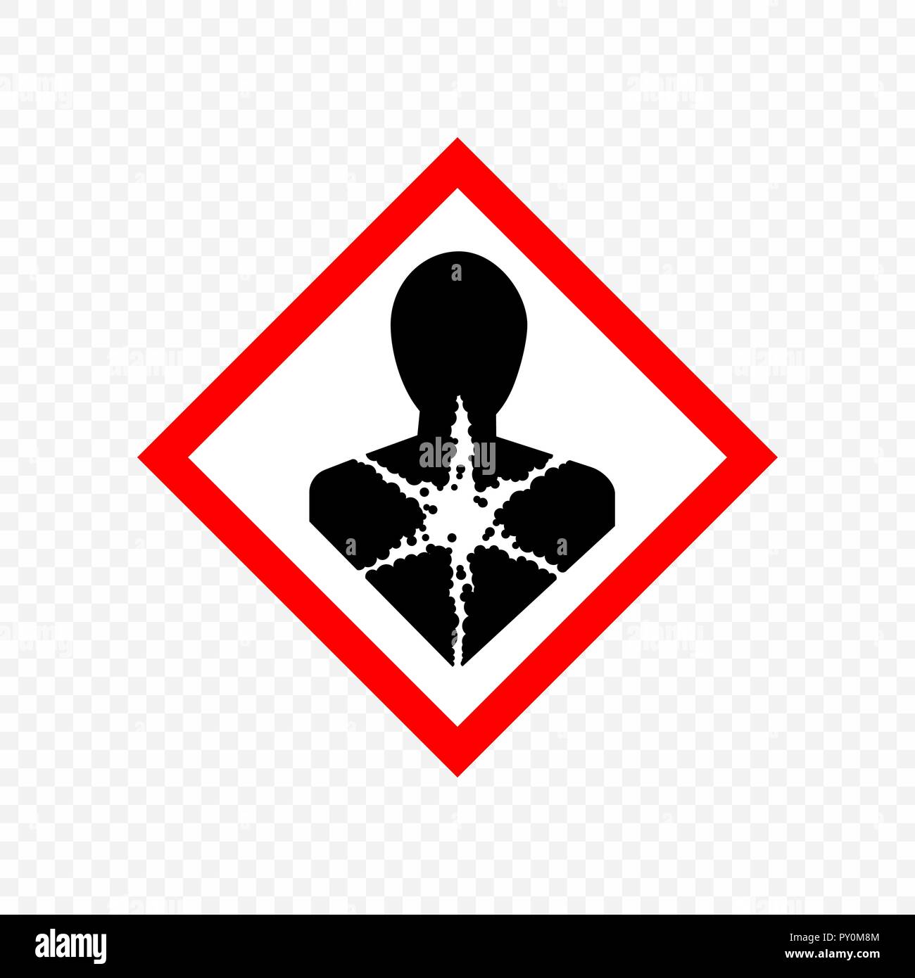 carcinogen Warning sign. Hazard symbols. . Template for your design ...