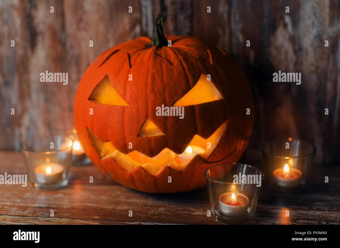 carved halloween jack-o-lantern pumpkin Stock Photo - Alamy