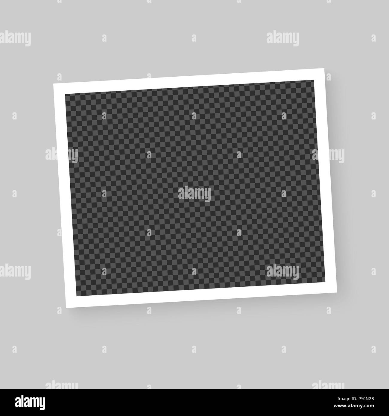 Realistic vector photo frame. Template photo design. Vector ...