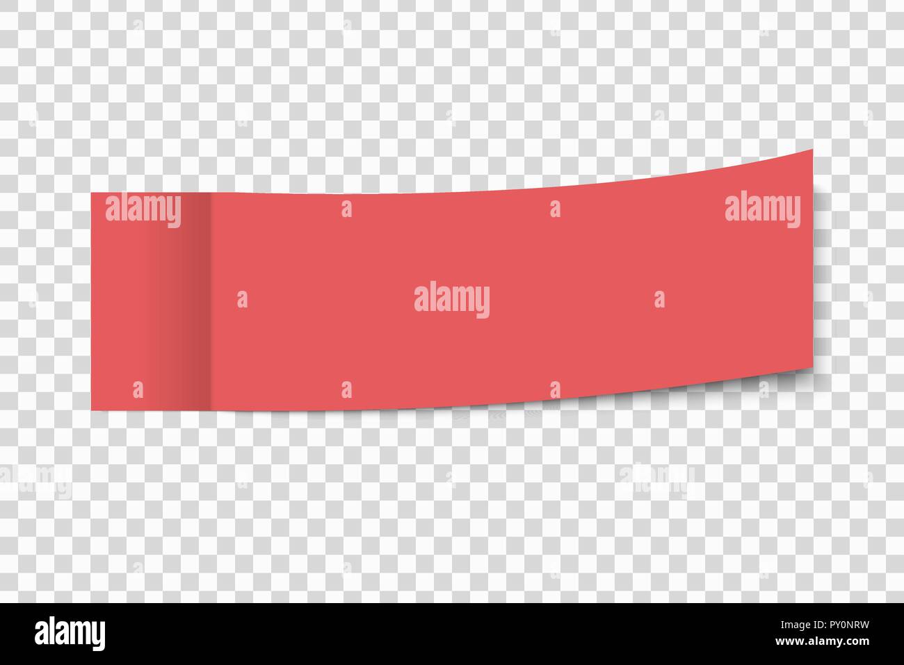 Post note sticky sticker with peel off corner isolated on a transparent ...