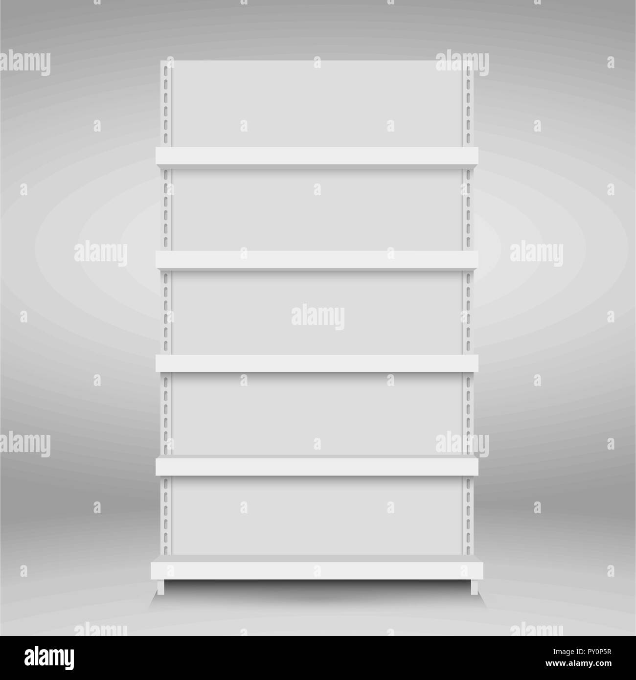 White empty vector store shelves. Retail shelf. Supermarket stand Stock ...