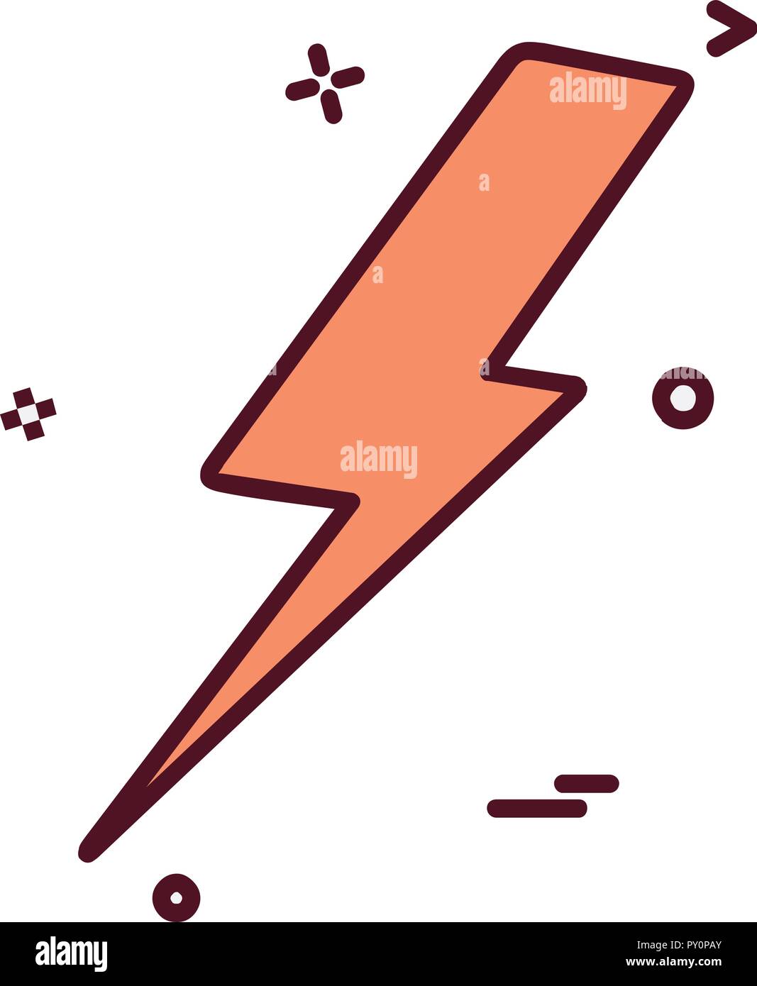 Thunder icon design vector Stock Vector Image & Art - Alamy