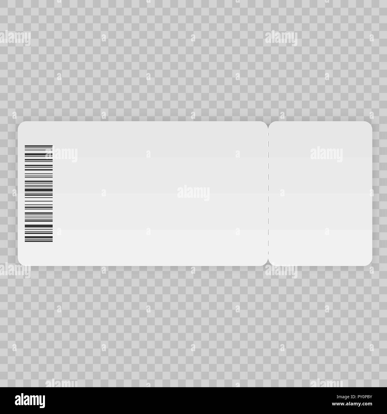 Ticket template isolated on a transparent background Stock Vector Image ...