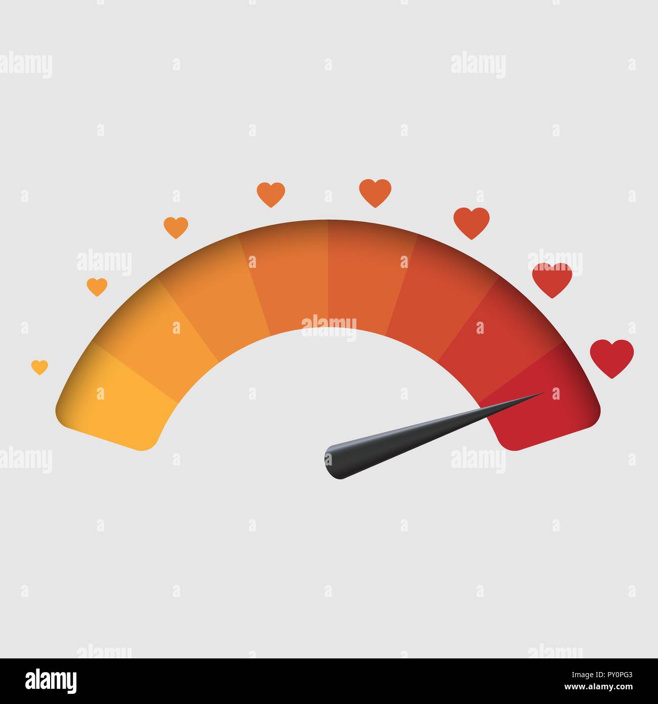 Love o meter hi-res stock photography and images - Alamy