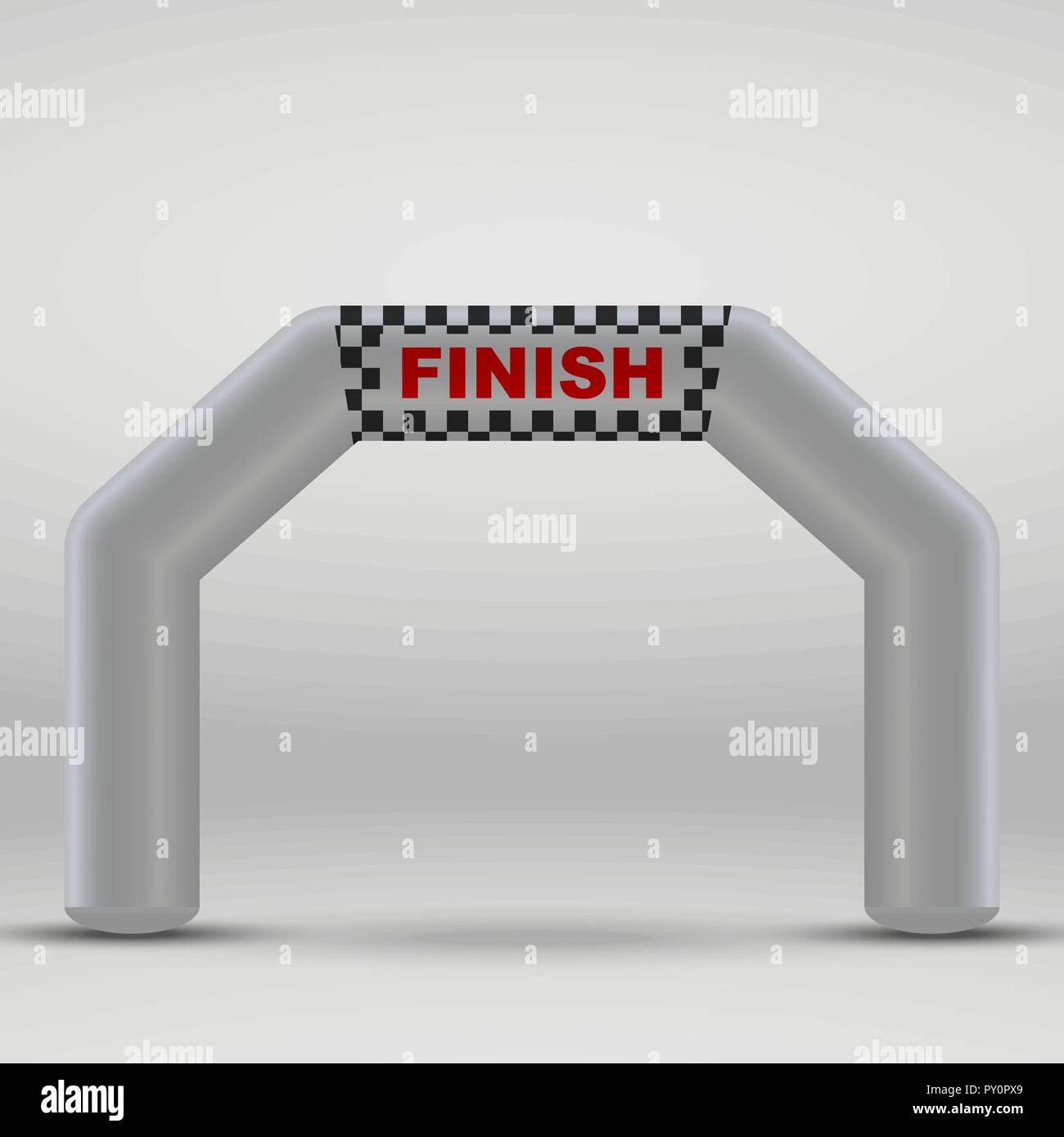 3D Inflatable finish line arch. Vector illustration Stock Vector Image ...