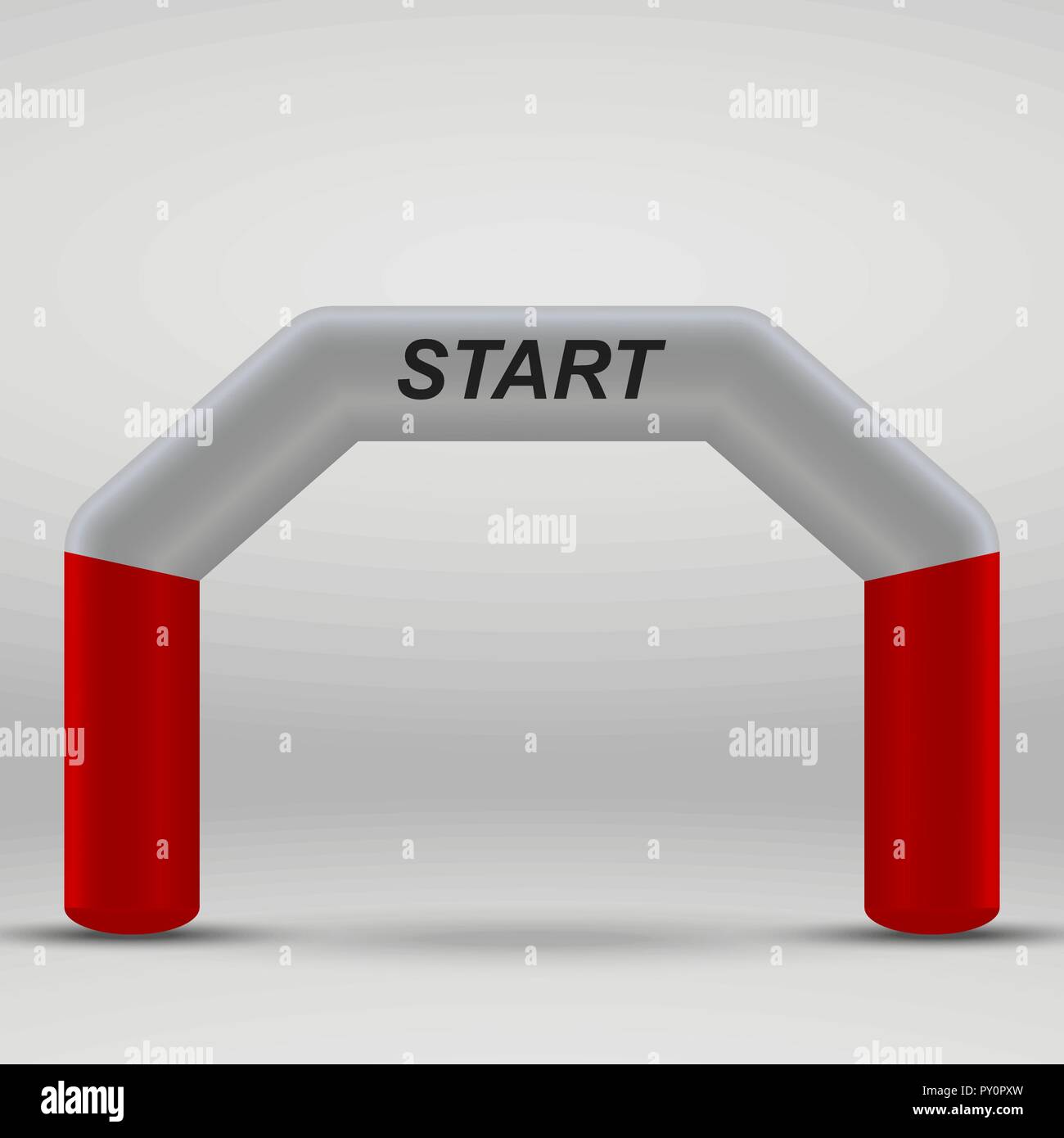 3D Inflatable start line arch. Vector illustration Stock Vector Image ...