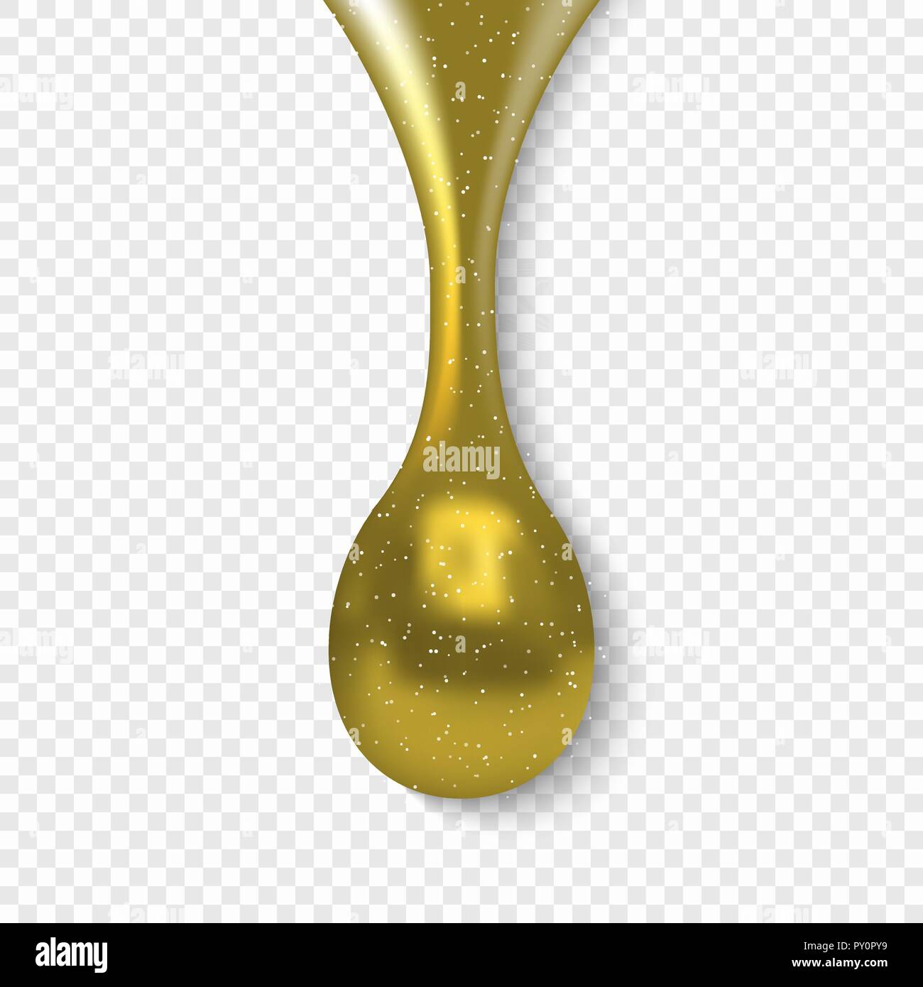 supreme collagen gold drop of oil essence isolated on transparent Stock ...
