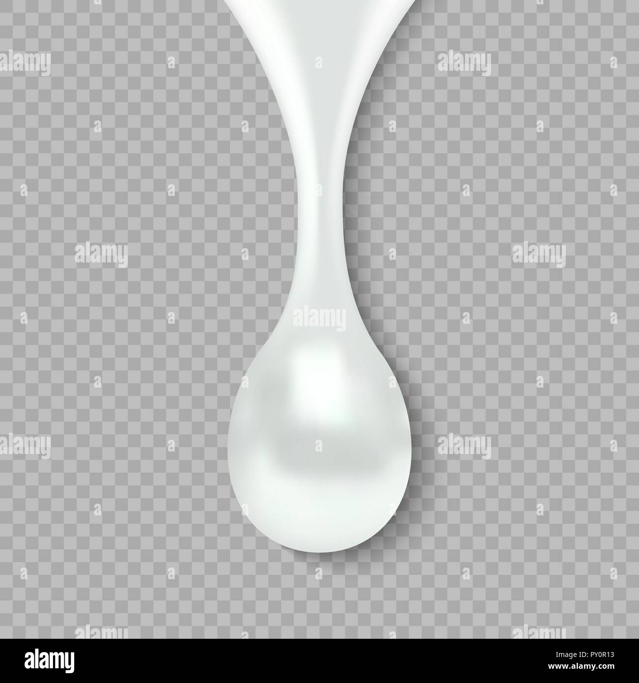 drop of milk isolated on transparent background Stock Vector Image ...
