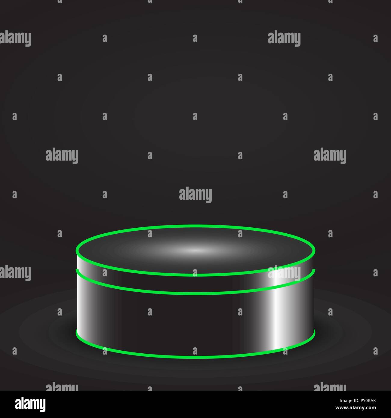 Pedestal or podium for display,Platform with glow light . Vector ...