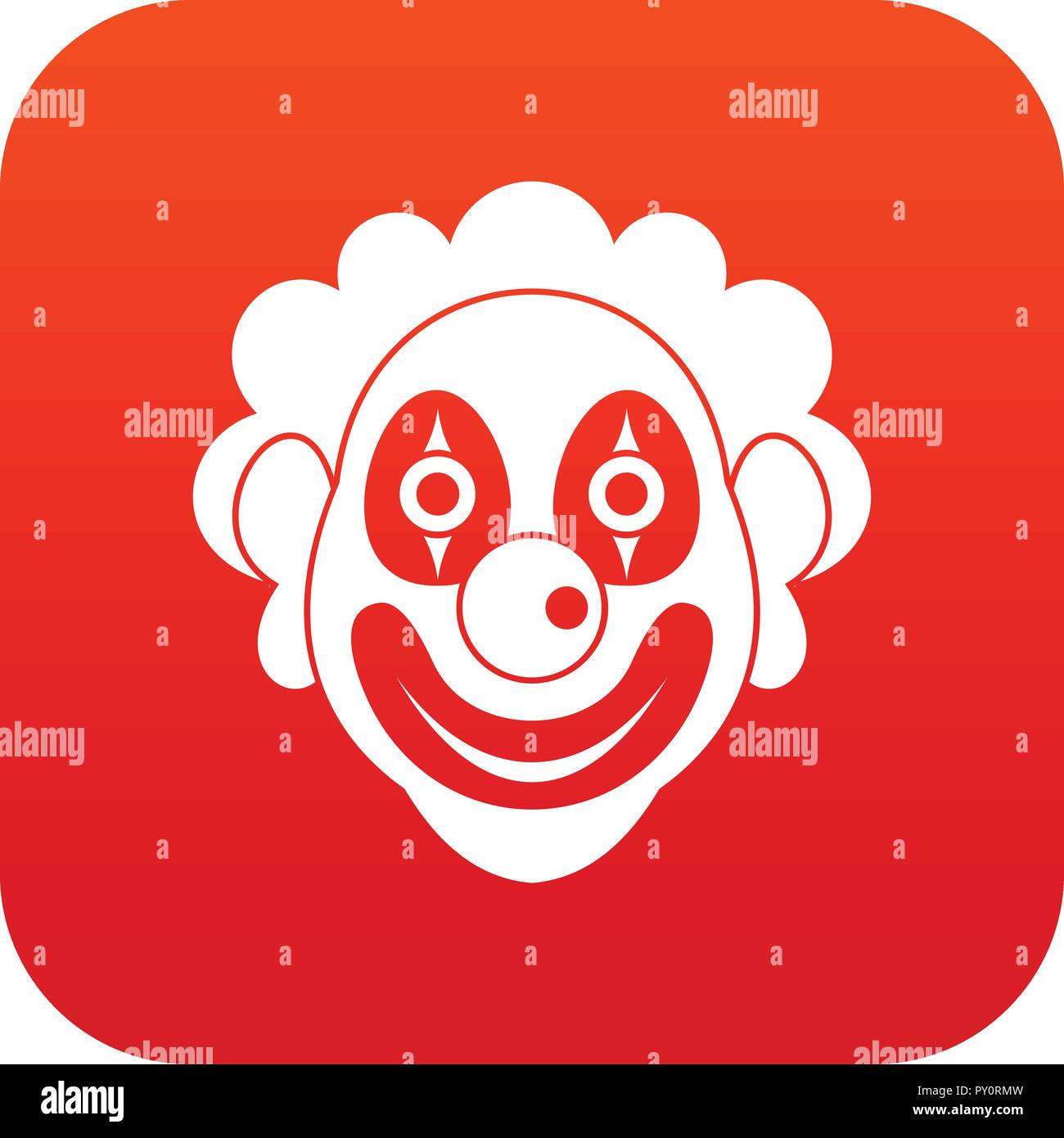 Clown icon digital red Stock Vector Image & Art - Alamy